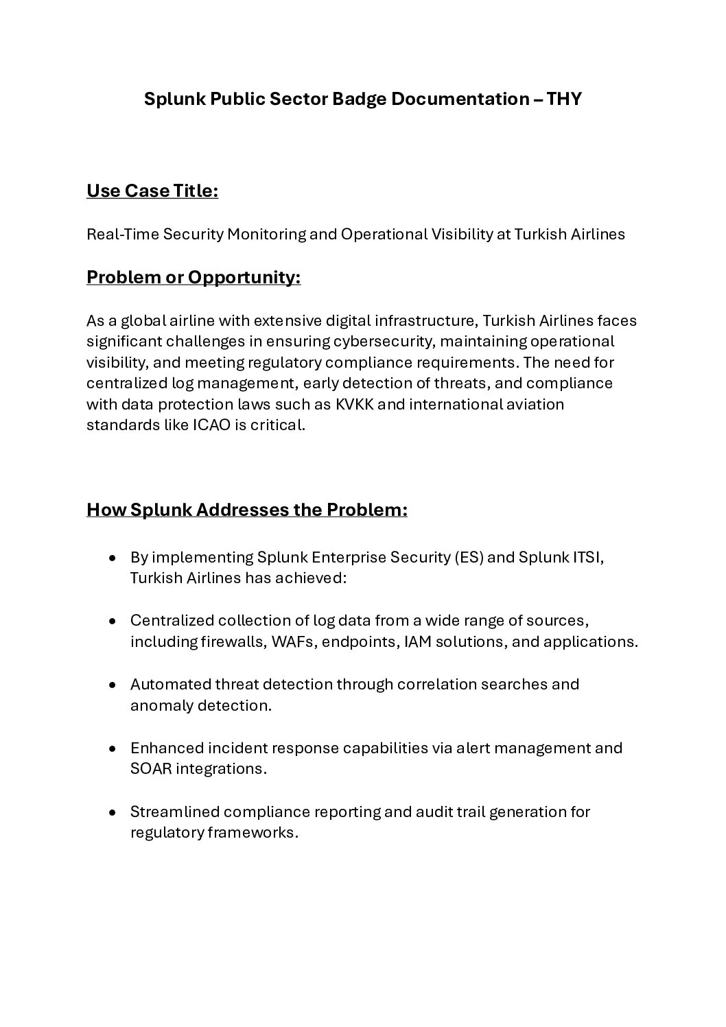 Splunk Public Sector Badge Documentation – THY - Destel Bilişim ...